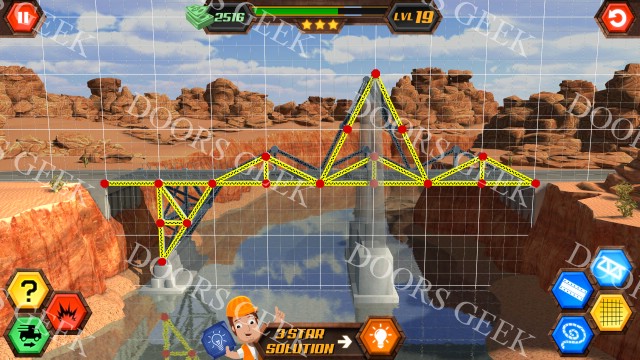 Bridge Construction Simulator [Easy] Level 19 ~ Doors Geek