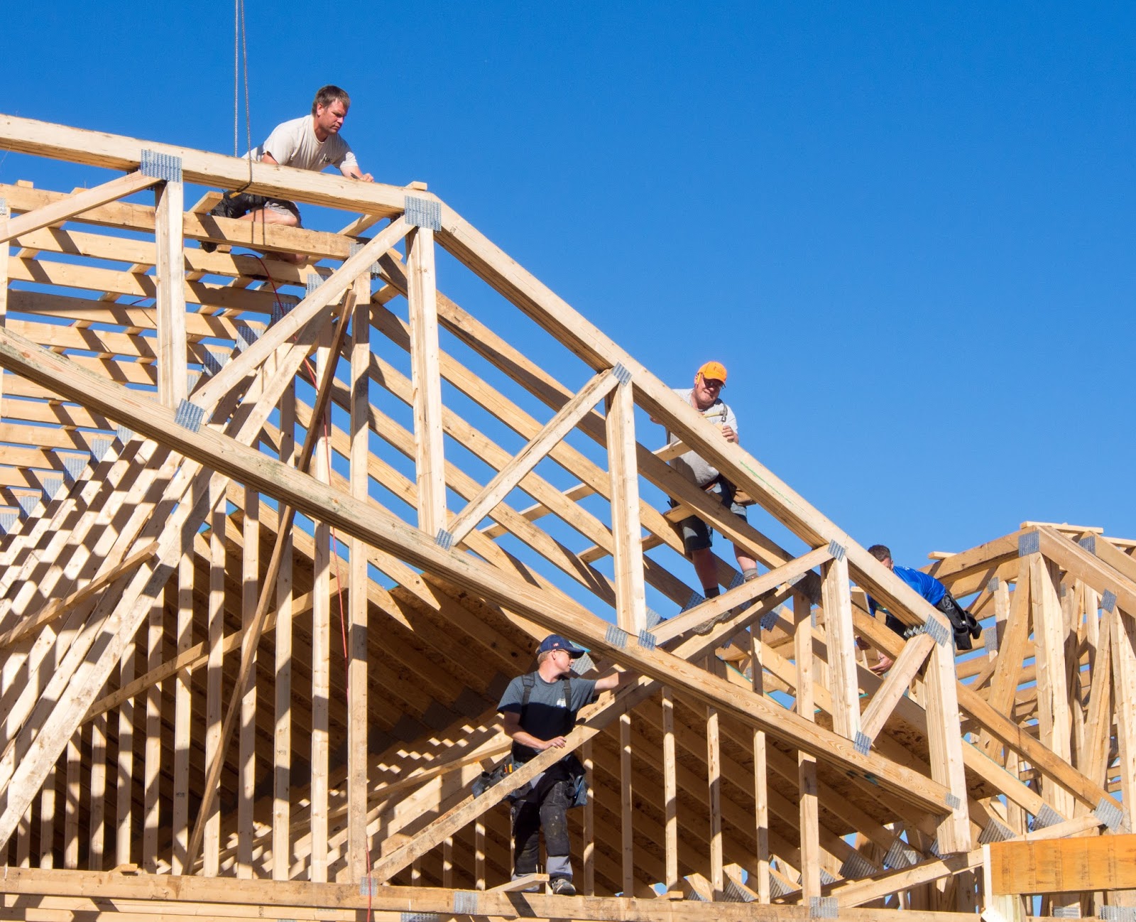 Trusses Being Built