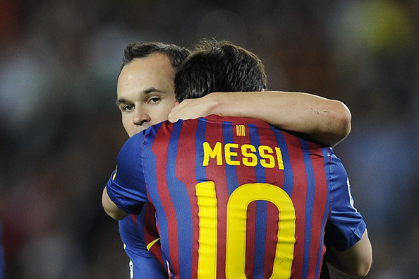 pictures Lionel Messi and Andres Iniesta 2012