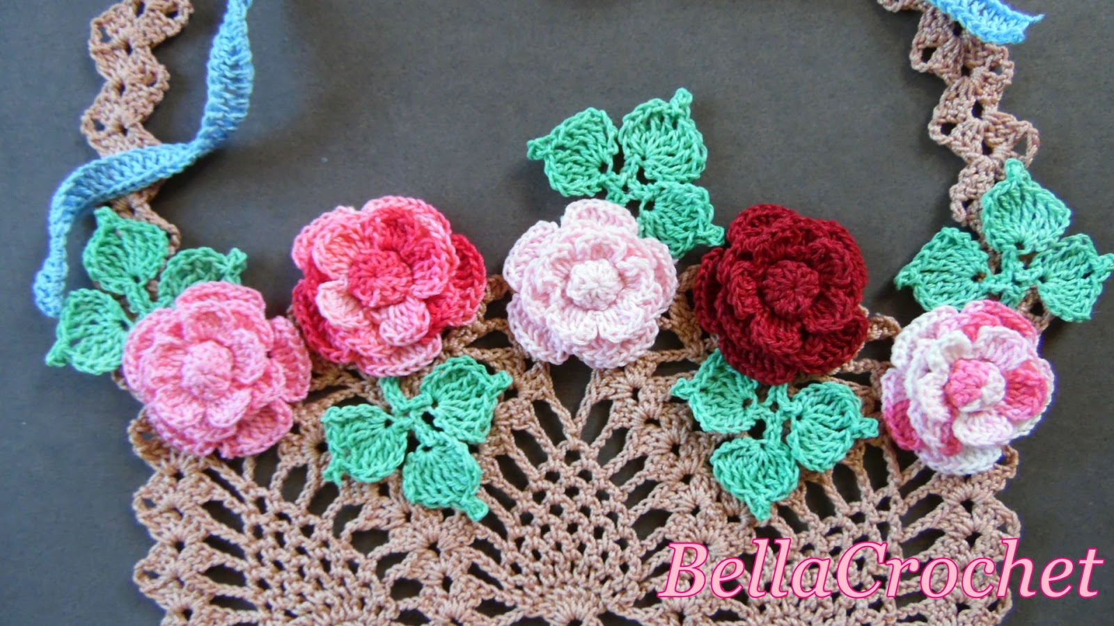 BellaCrochet: Flower Basket of Roses; A Free Crochet Pattern For You