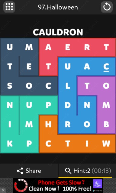 Words Block! - Level 97 (Halloween) ~ Doors Geek