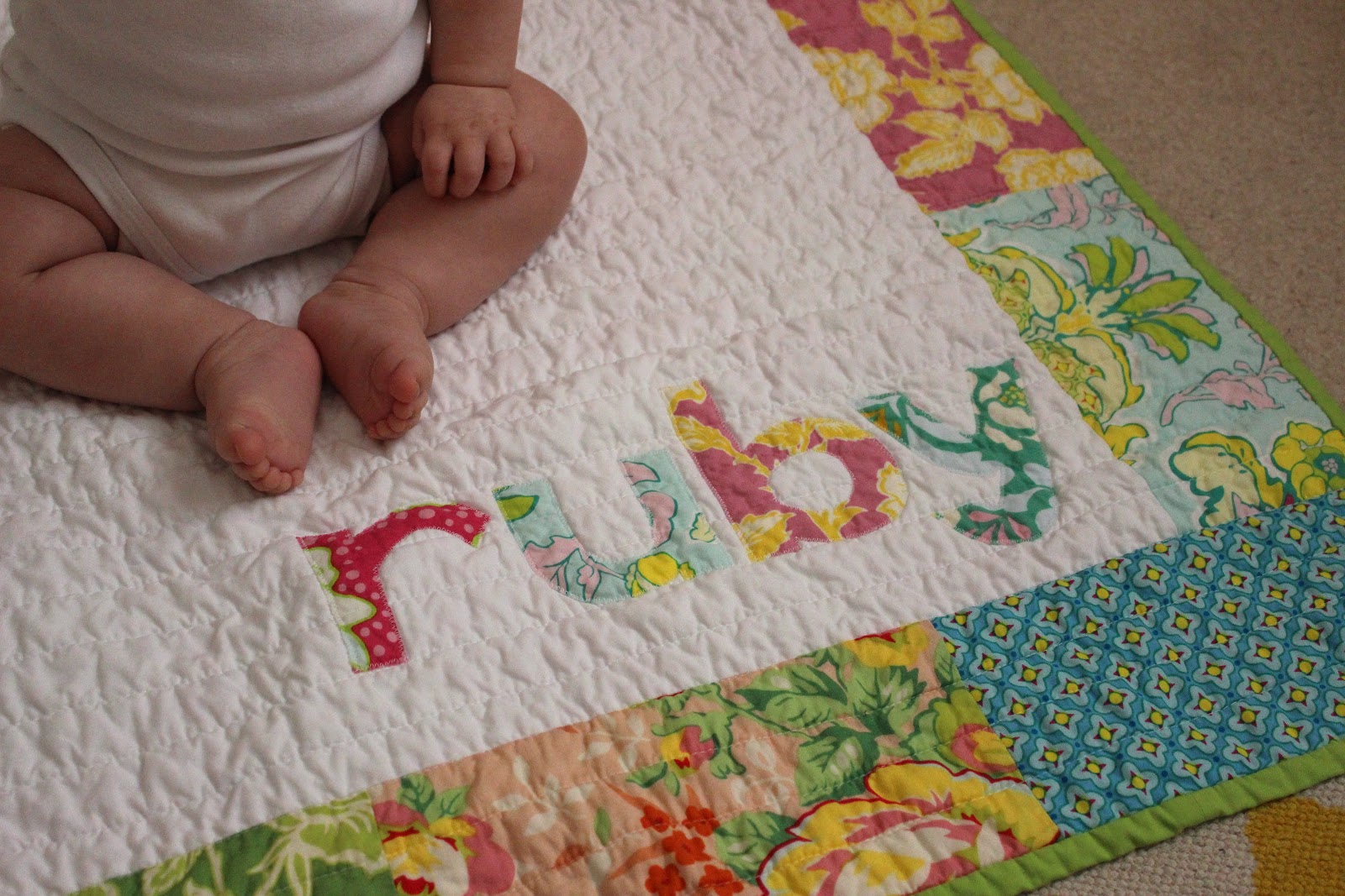 We G Three: Finished - Ruby's Name Quilt