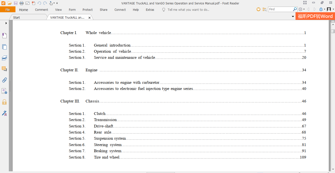 VANTAGE Truck ALL and VanGO Series Operation and Service Manual ...