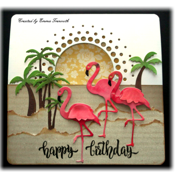 Trenouths Crafty Creations: 3 Flamingos