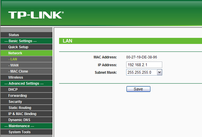 Pengertian Menu dari TP-Link - EFESCOM