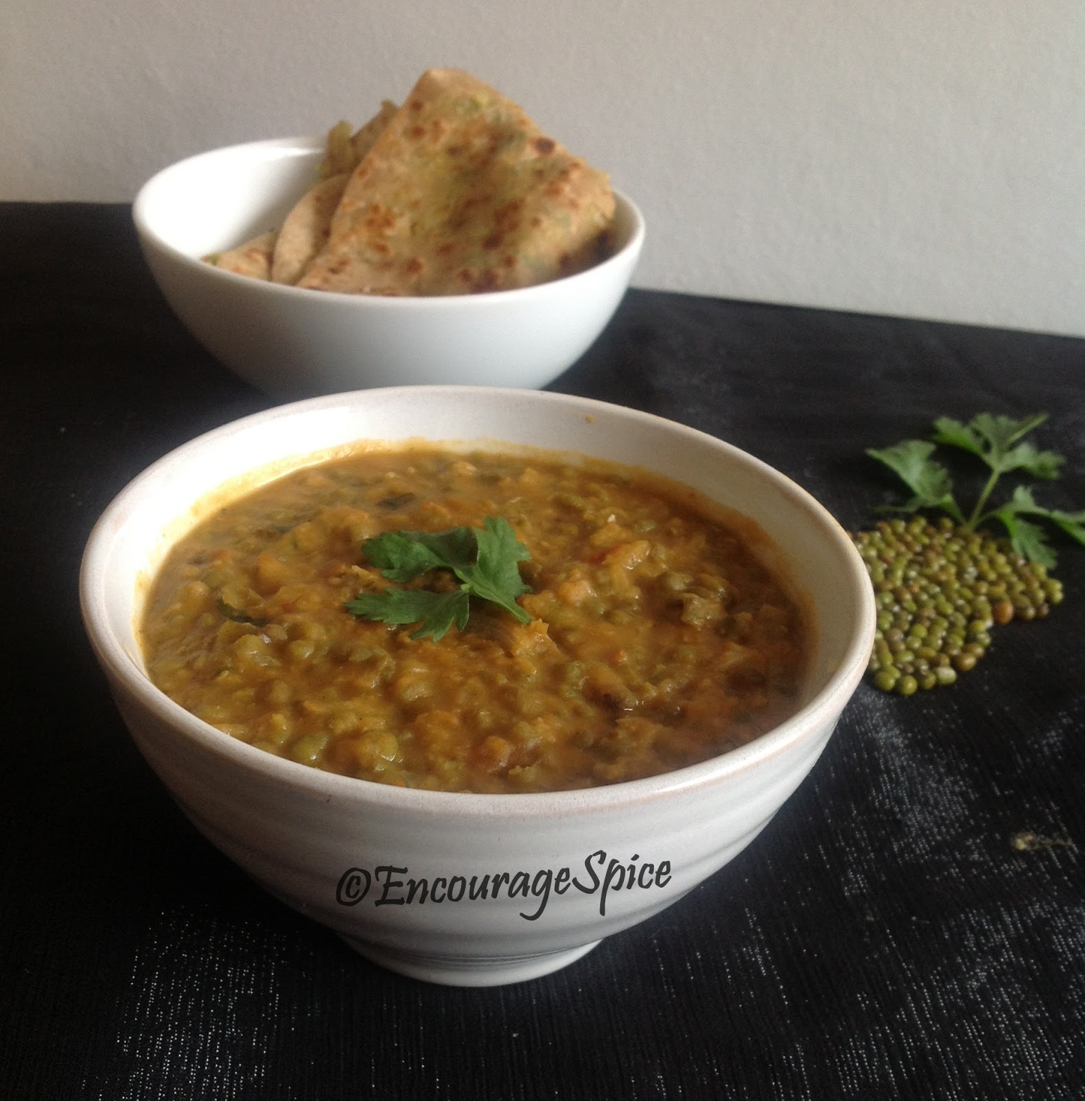 Encourage Spice: Green Moong dhall gravy