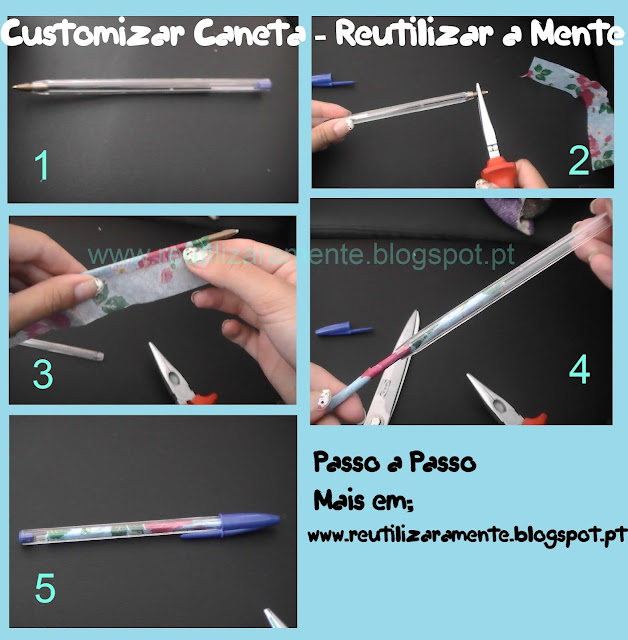 Customizar Canetas - Passo a Passo / DIY Pen decoration - Reutilizar a ...