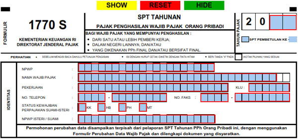 √ Petunjuk Pengisian Formulir Spt 1770 Dan 1770S 2019 Digital ...
