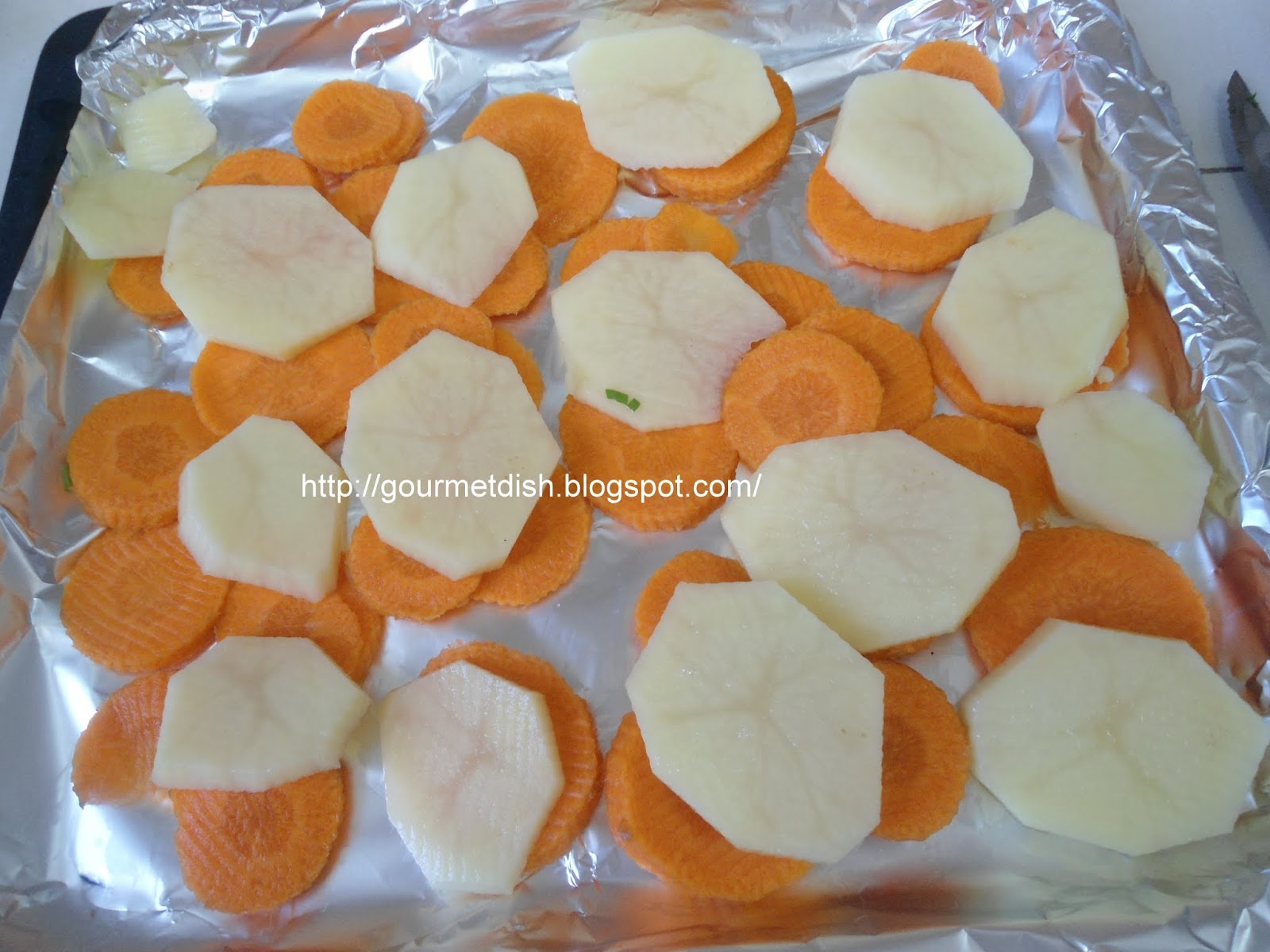 Gourmet Dish: Roast Hamour Fish with Roast Vegetables in the Oven