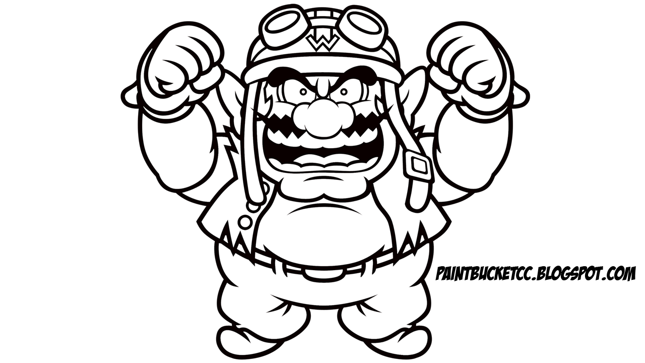 Wario And Waluigi Coloring Pages Coloring Pages