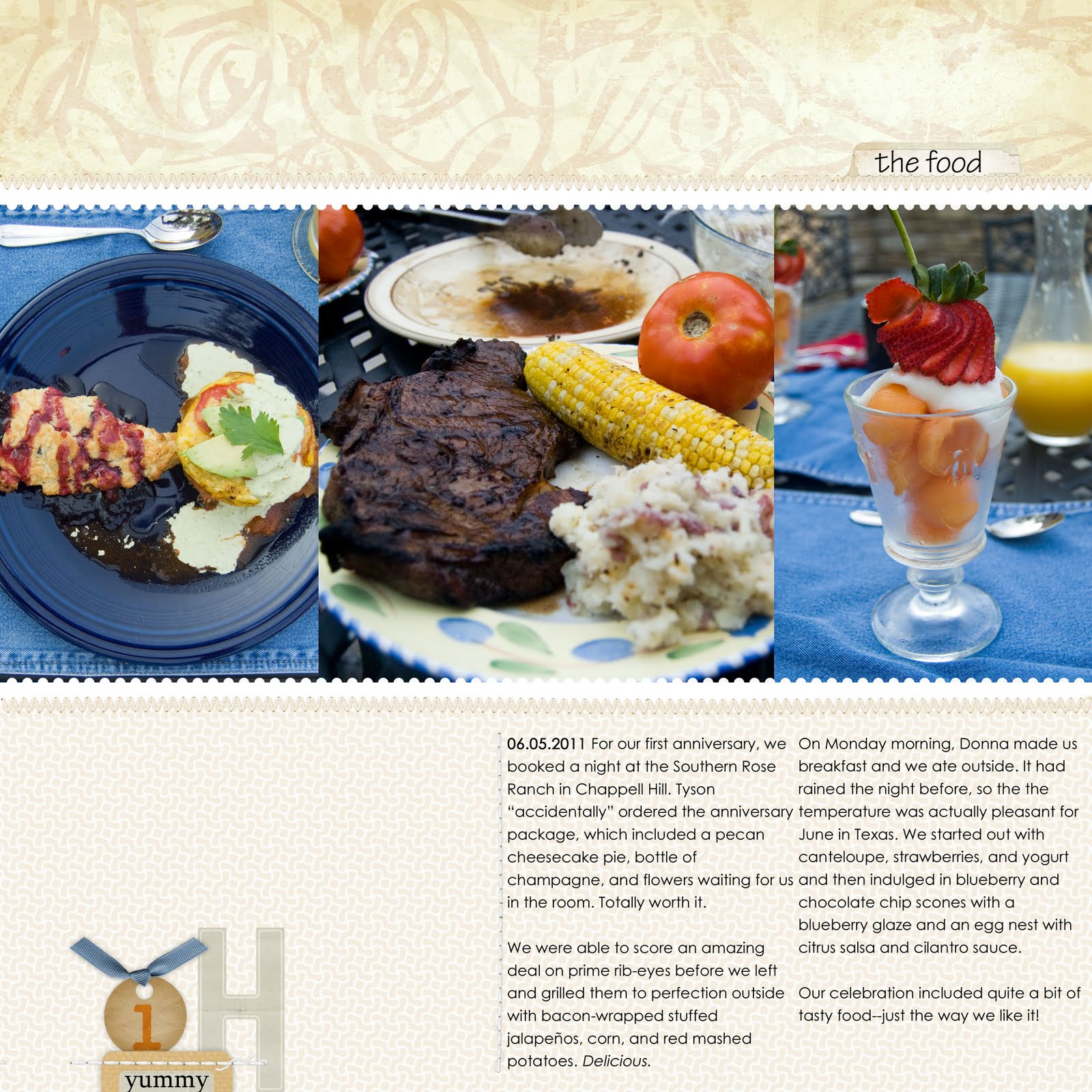 sunrays and saturdays: The Food :: Scrapbook Layout