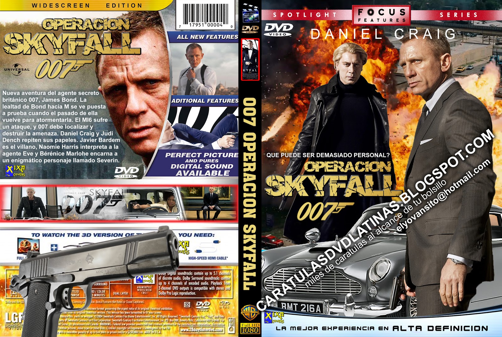 CARATULAS DVD LATINAS: SKYFALL DVD COVER CARATULA