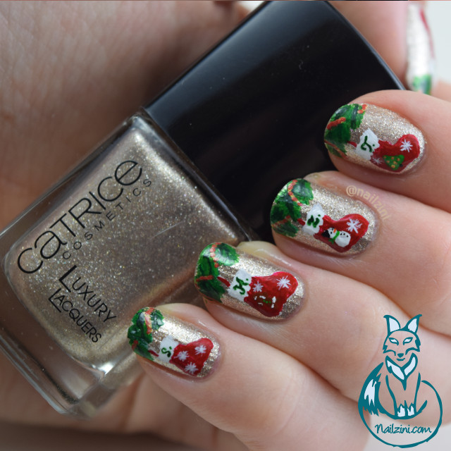 Christmas Stockings nail art | Nailzini: A Nail Art Blog