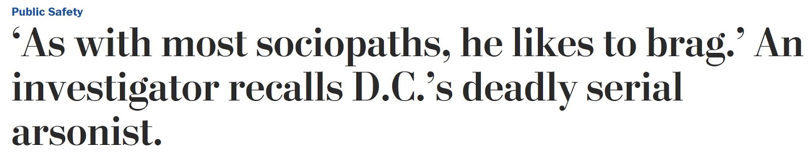 bloomingdale: WaPo article on serial arsonist Thomas Sweatt, who set a ...