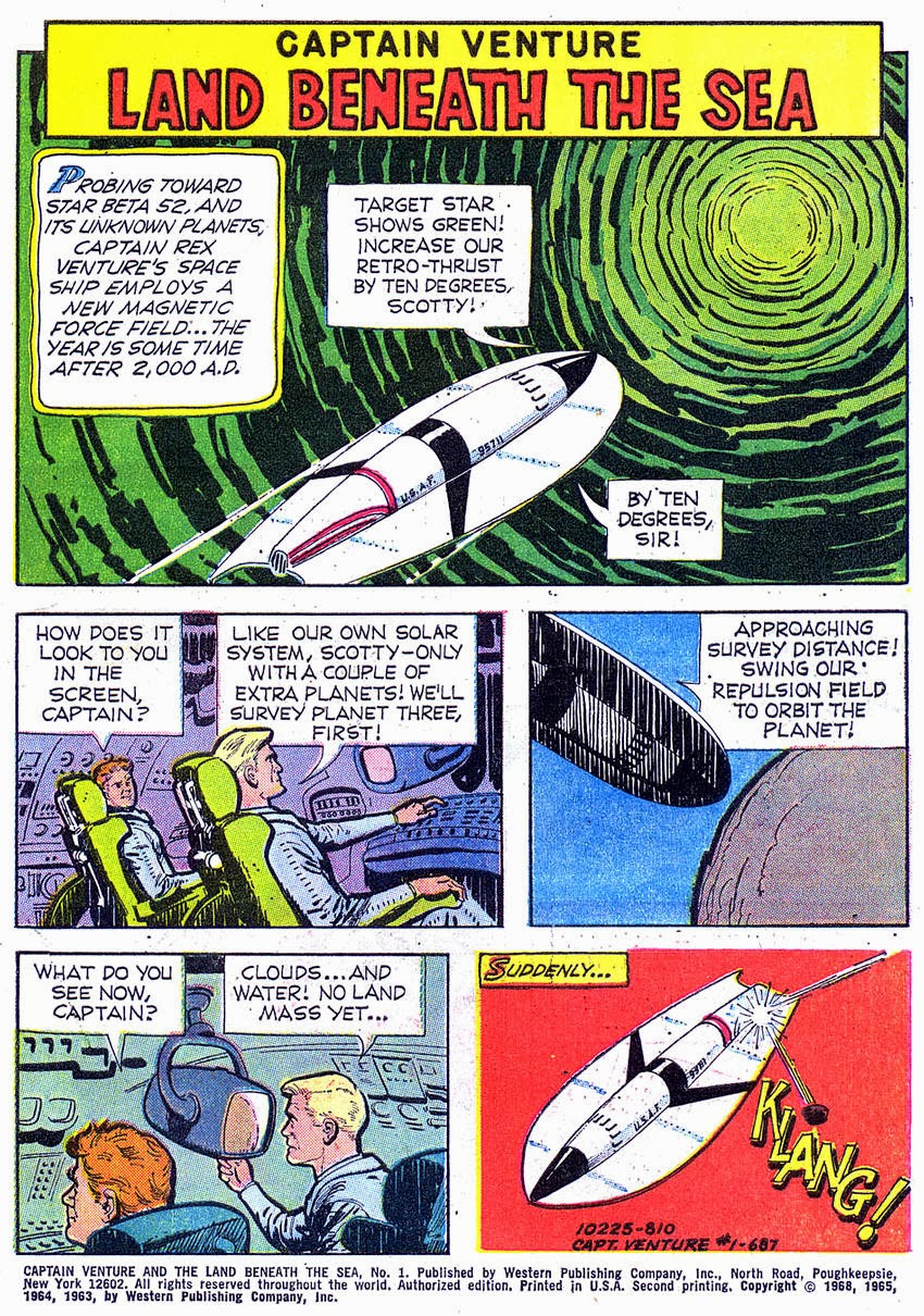 Pappy's Golden Age Comics Blogzine: Number 1482: Captain Venture and the Land Beneath the Sea