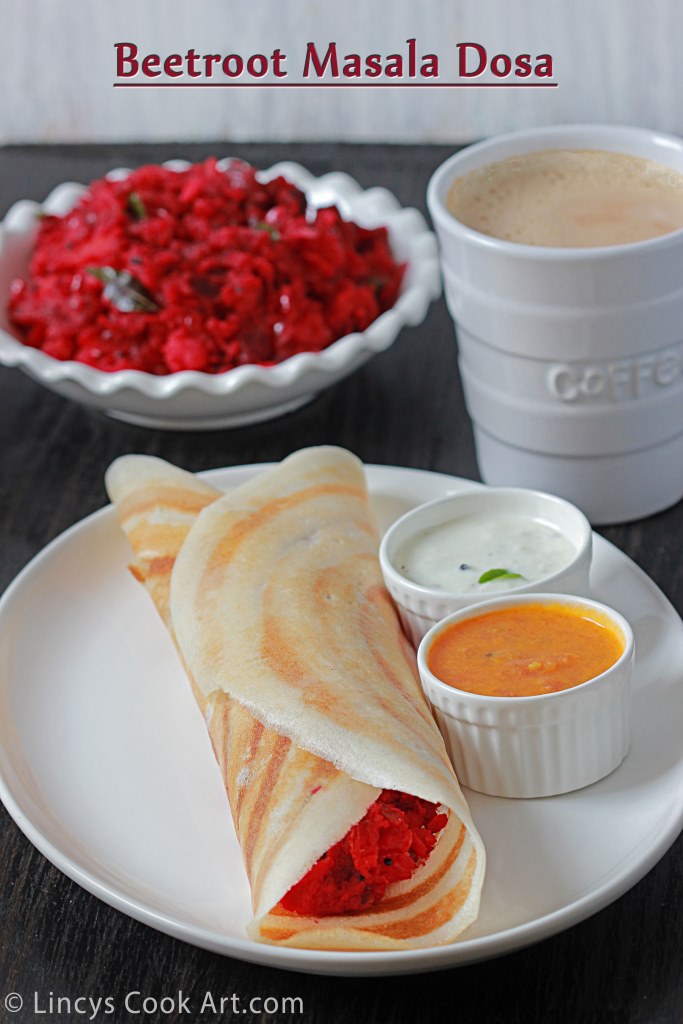 Beetroot Masala Dosa ~ Lincy's Cook Art