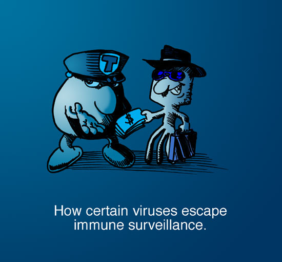 People in white coats: Immune evasion