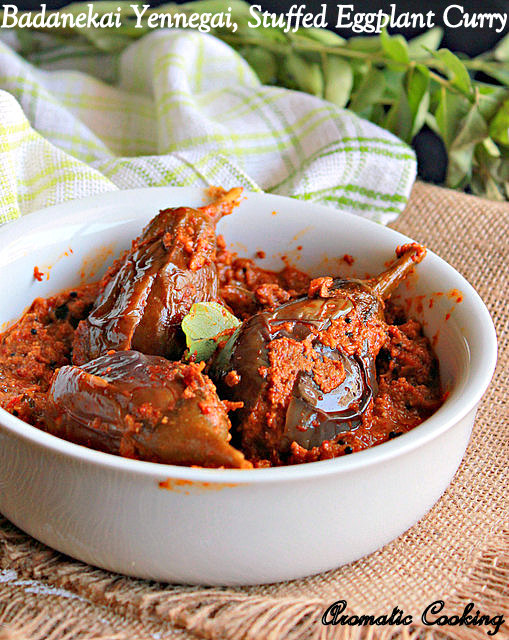 Aromatic Cooking: Badanekai Yennegai, Karnataka Style Stuffed Eggplant ...