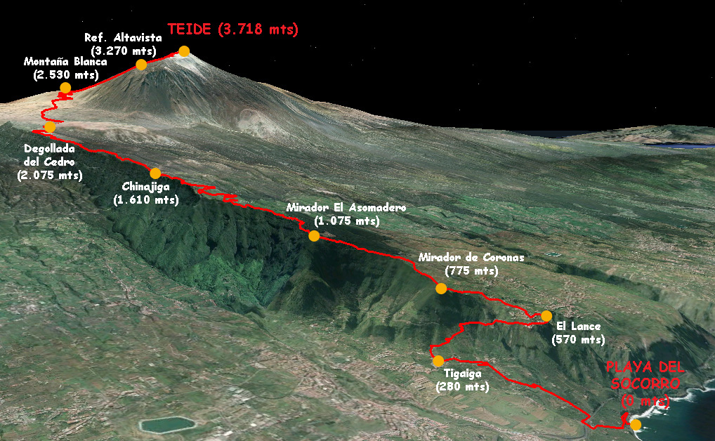 Toledo en la Cumbre: Ascensión al Teide ! Ruta 0-4 desde el nivel del mar.