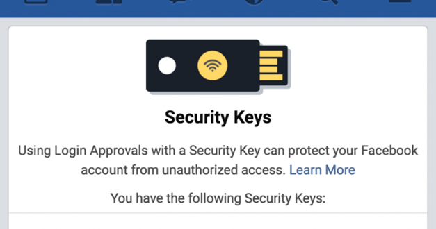 Now Facebook Has A “security Key” Feature To Protect You From Hackers