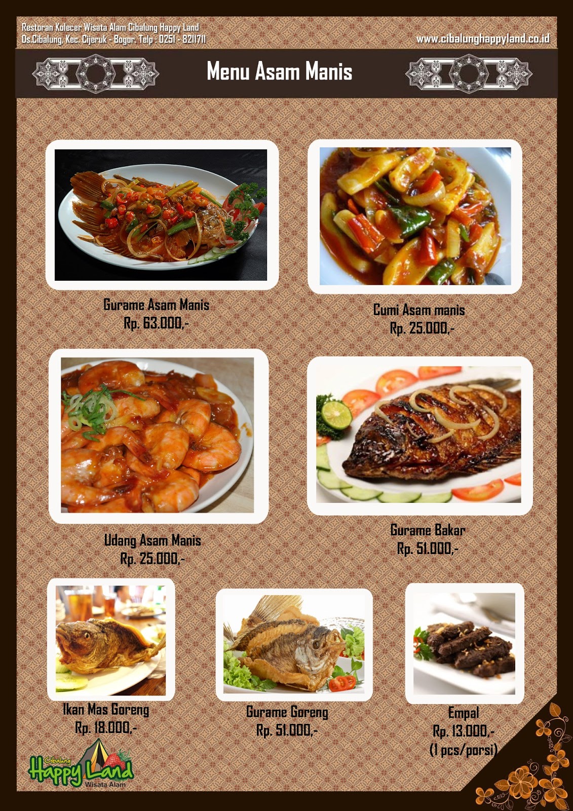 RESTORAN KOLECER: Buku Menu