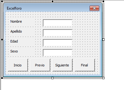 VBA: Botones de Siguiente y Anterior en un UserForm | EXCEL FORO: Un blog de Excel