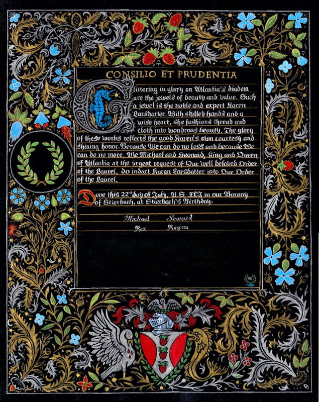 SCA Illumination: Black Hours scroll 4