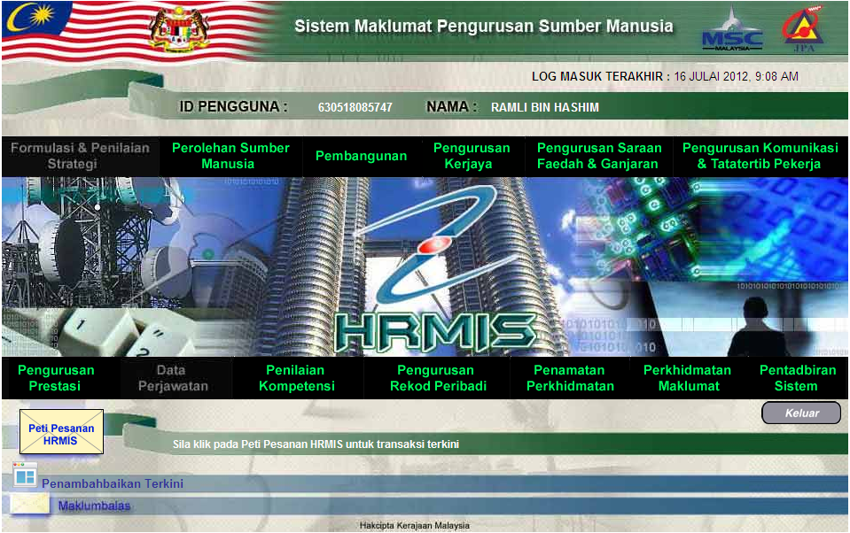 Sekolah D'Pantai: Kemaskini HRMIS Anda