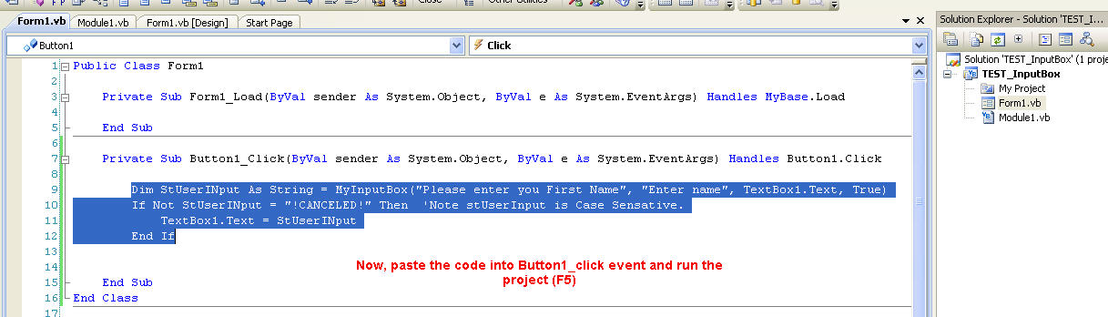 VB.Net: Create your own Custom InputBox.