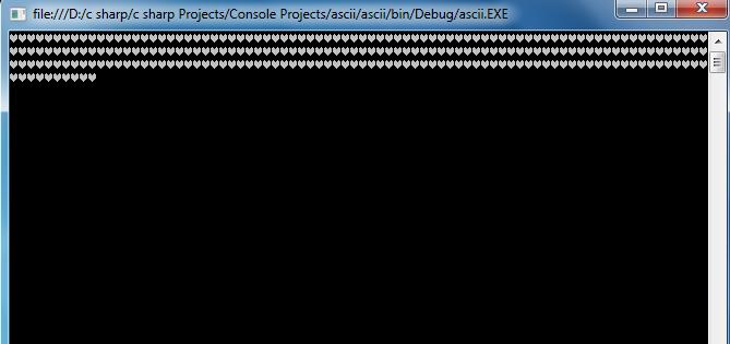 C Sharp Sense: C# PROGRAM TO PRINT LOVE SYMBOL