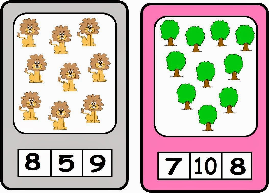 El blog de la seño Loli: TARJETAS PARA CONTAR