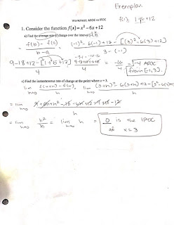 AP Calculus : 2.2 AROC and IROC - Worksheet - Due 9/11