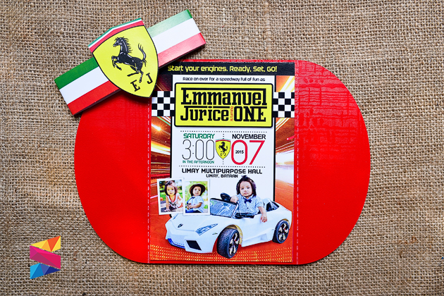 Ferrari Themed Gatefold Invitation - Stunro CreativeWorks