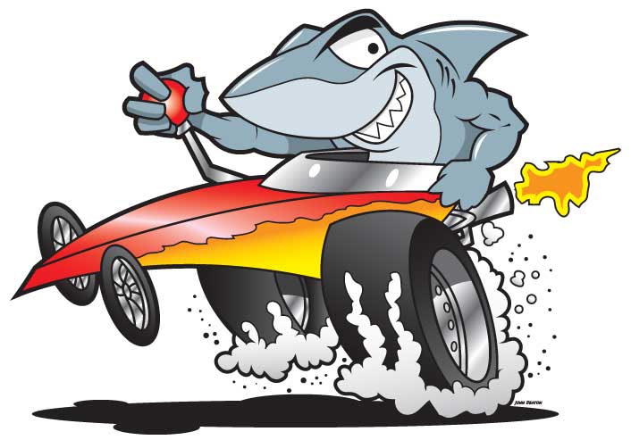 John Deaton, Cartoonist: Shark Dragster