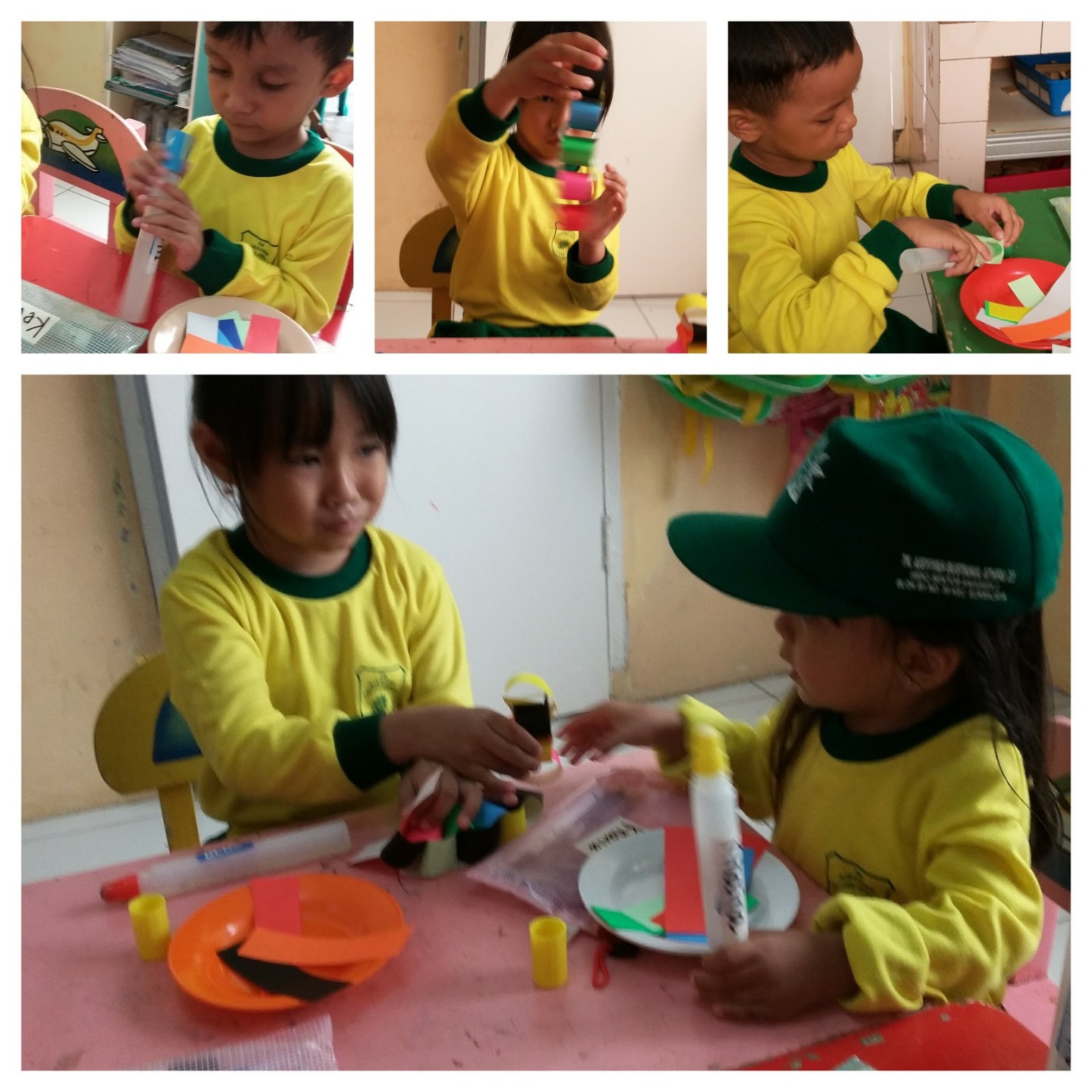 BELAJAR SAMBIL BERMAIN: Meronce Rantai dari kertas Origami