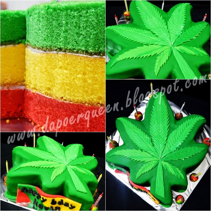 Dapoer Queen: Cannabis Leaf Cake