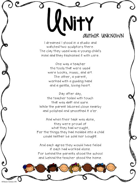 Unity Poem {Back to School} - Tales from a Very Busy Teacher