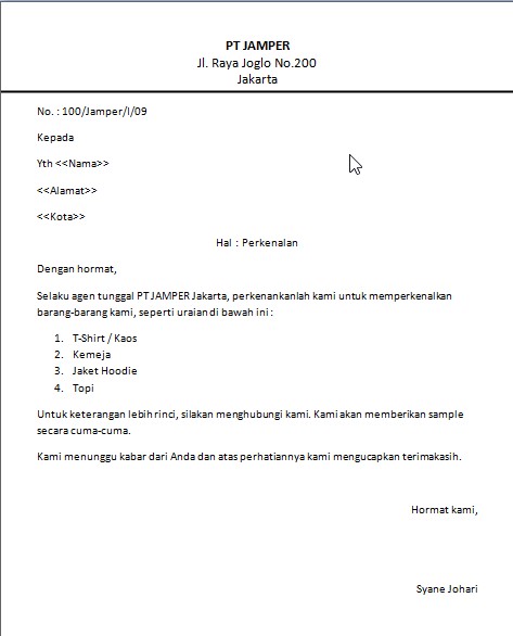 Membuat Surat | Welcome and Reload