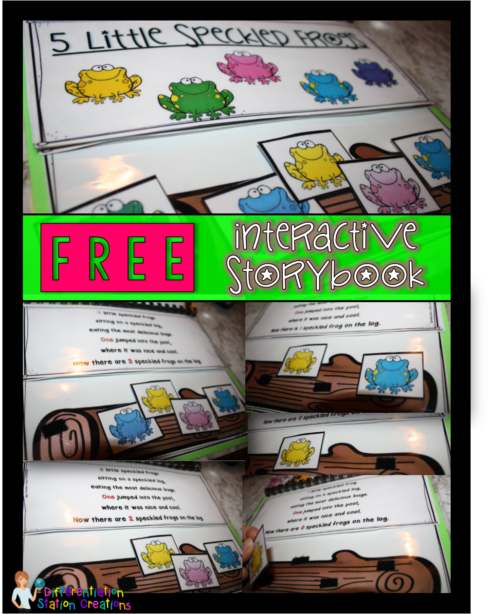 Differentiation Station Creations: 5 Little Speckled Frogs Freebie