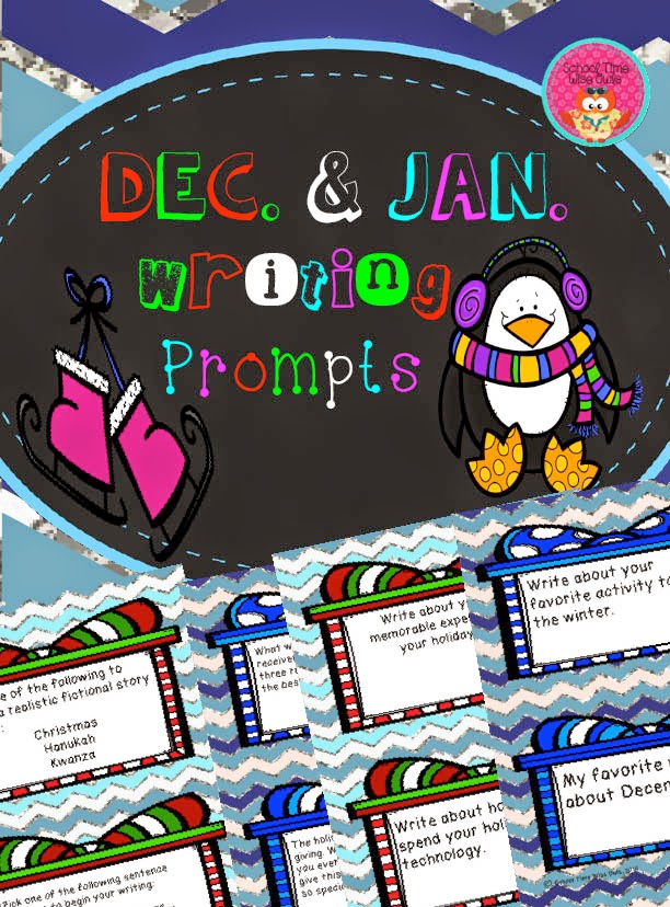 School Time Wise Owls: December & January Writing Prompts for the ...