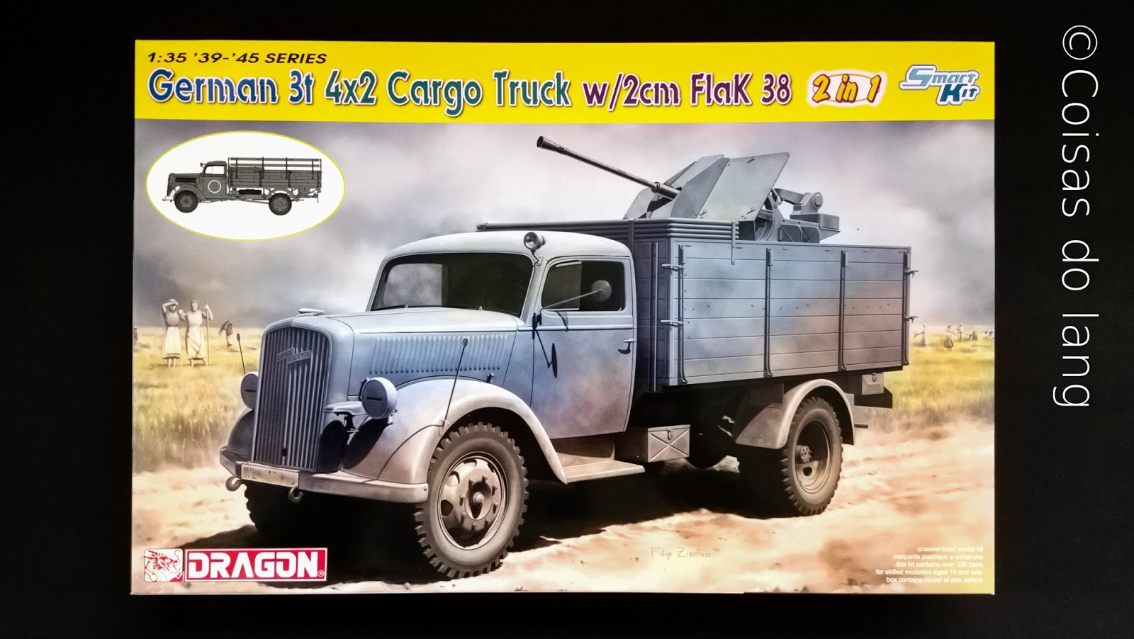 Review - Dragon 6828 - German 3t 4x2 Truck w/2cm FlaK 38 (2 in 1)