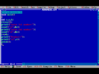 c program to find product of two numbers