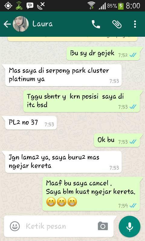 Chat Lucu Driver Gojek dan Pelanggan, Lucu Pull - Kocak Pull