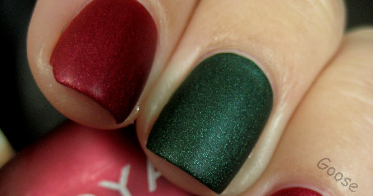 Goose's Glitter: The 12 Days of Christmas Nails: Day 4 - Red and Green ...