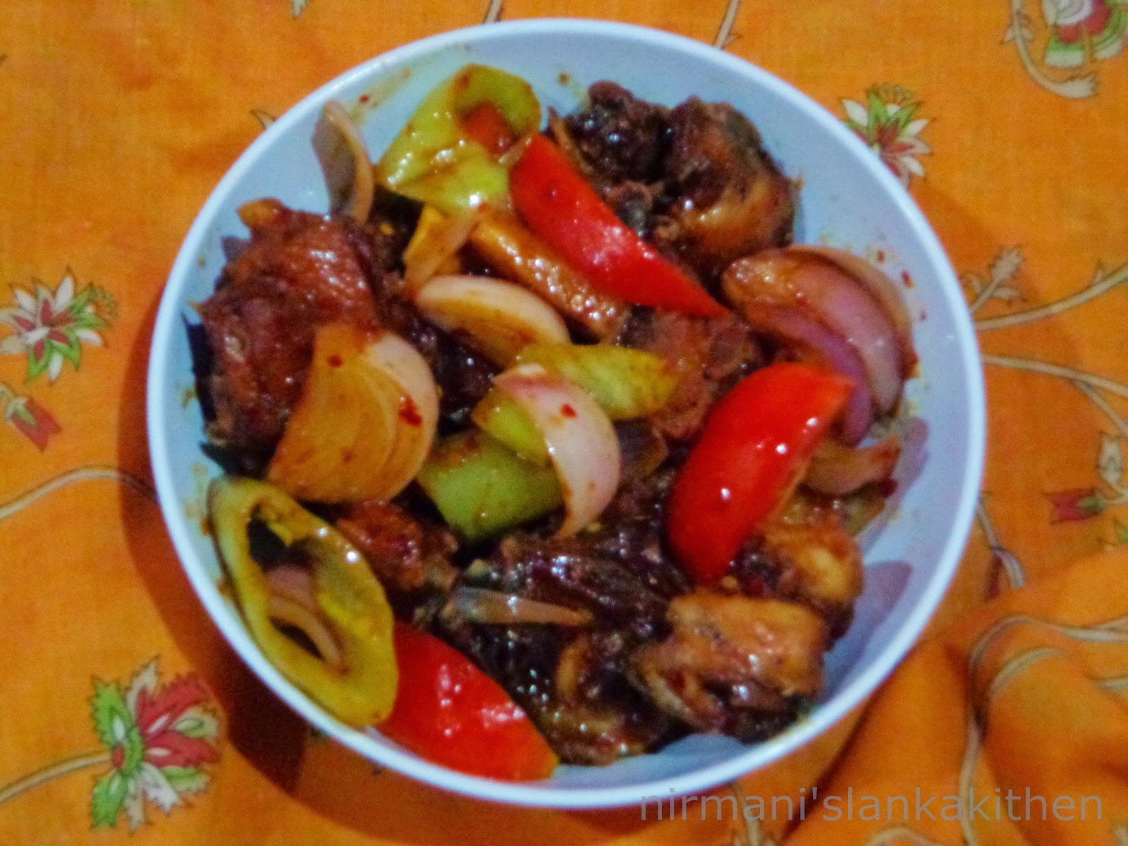 nirmani's lanka kitchen: devilled chicken (sri lankan style)