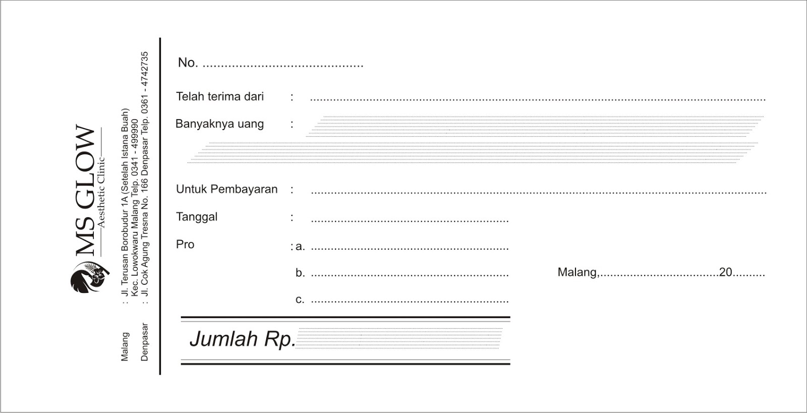 Contoh Nota Bon Kosong | Percetakan di Malang | Cetak murah dan ...