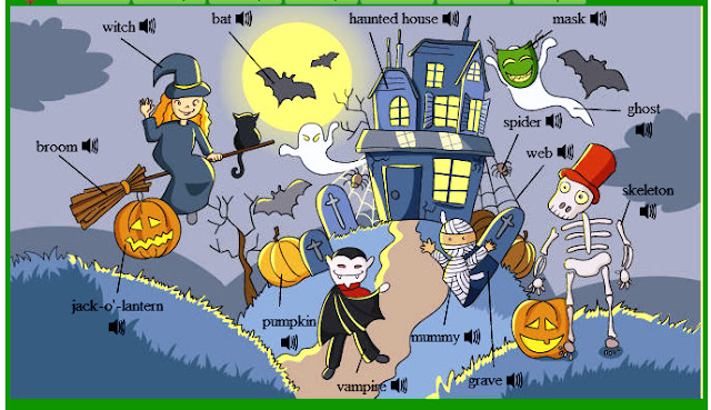 English is FUNtastic: Halloween vocabulary - listening comprehension ...