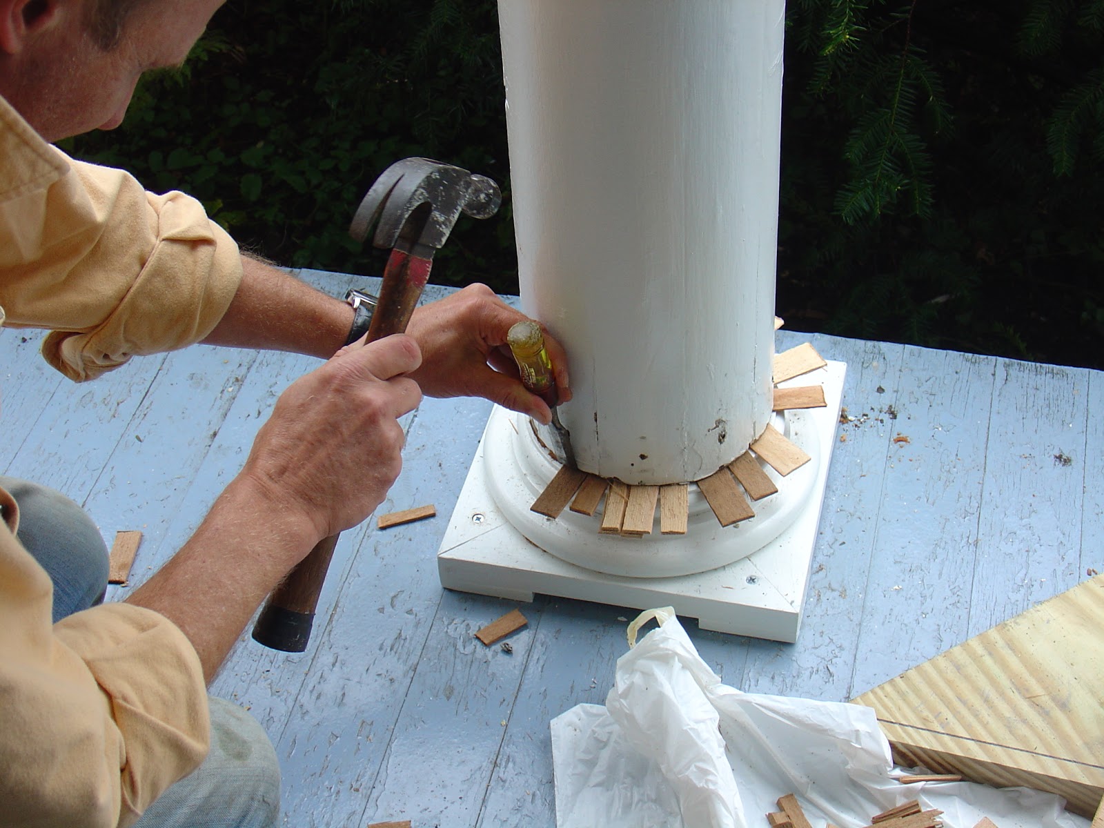 Life at Pugsley: Porch Column Bases 6: Just how crucial is it to secure ...