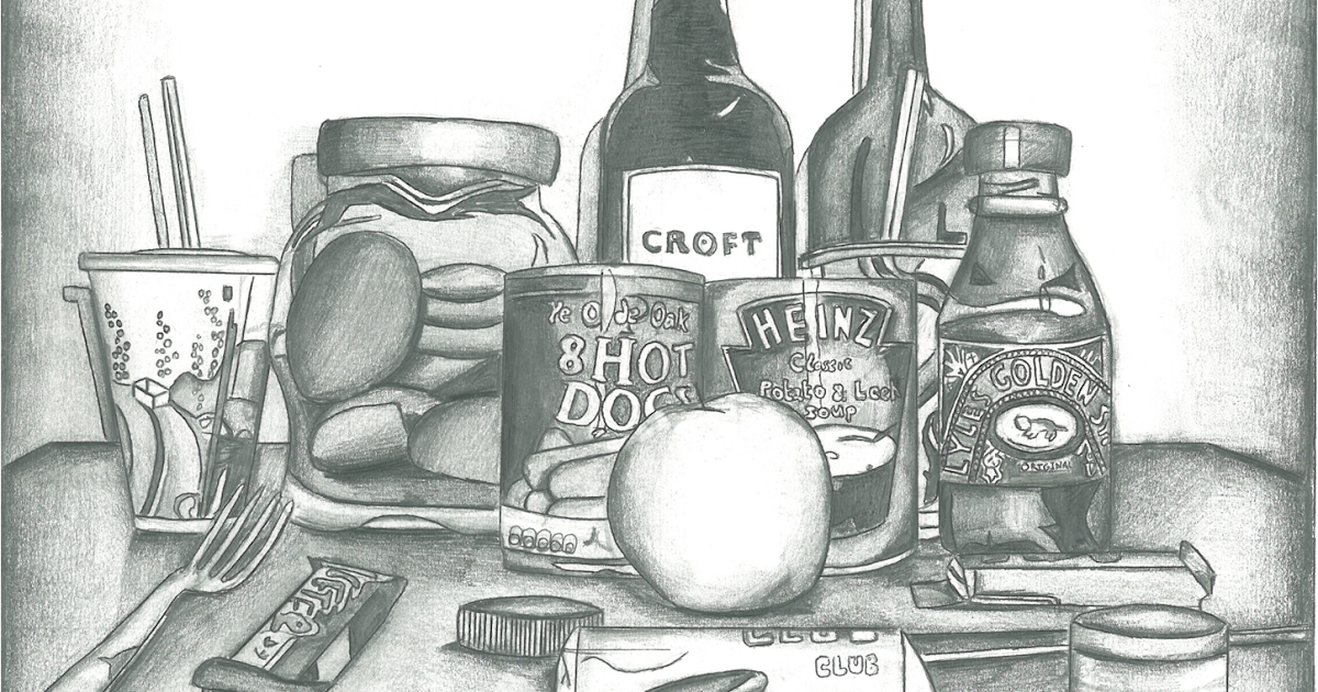 1094314437: Pencil Drawing (A3) - Everyday Objects