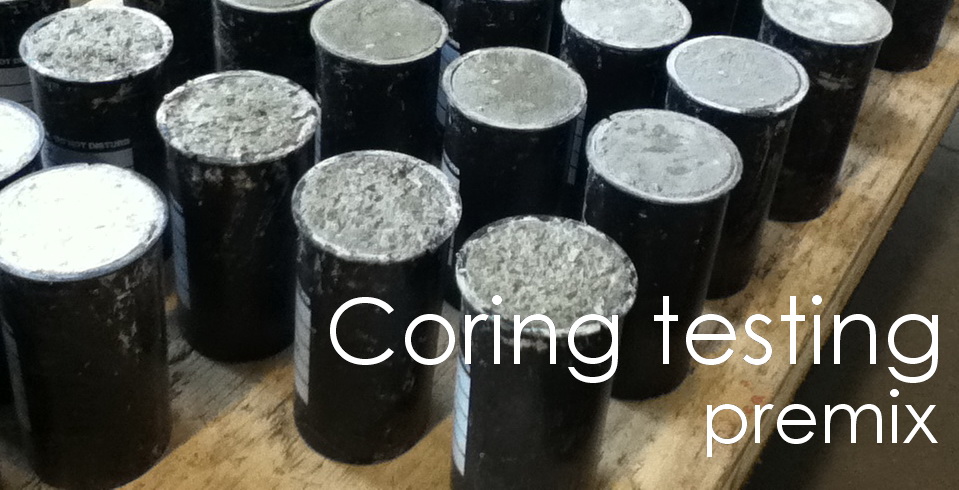 Master Soil Test Laboratory: Coring Testing - premix testing